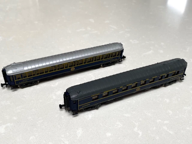 VINTAGE RIVAROSSI N gauge CIWL coaches 1x 9554/sleeping 1x 9553/dining ...