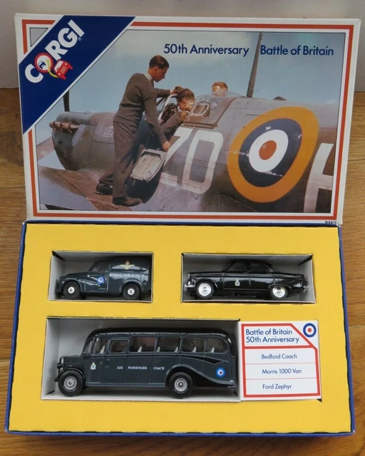 CORGI BATTLE OF Britain 50Th Anniv. Set Bedford Morris & Ford - D35/1 ...