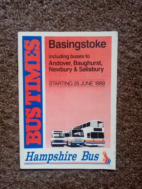 HAMPSHIRE BUS 1989 Bus Timetable & Route Map - Winchester Area Services ...
