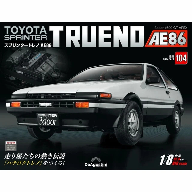 DEAGOSTINI WEEKLY TOYOTA SPRINTER TRUENO AE86 1/8 Scale No.104 from ...
