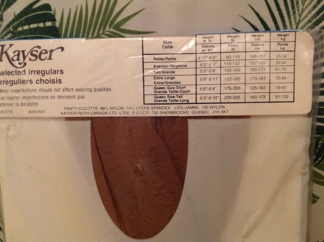 VINTAGE PANTYHOSE KAYSER Control Top Fashion Shade Small B006C $15.31 ...