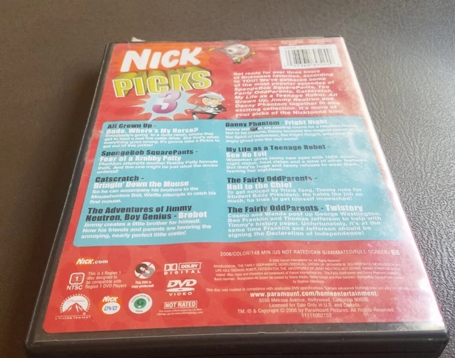 NICK PICKS 3 - 8 More Nickelodeon Fan Favorites DVD EUR 16,50 - PicClick FR