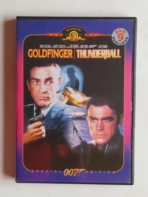 007 JAMES BOND Double Feature DVD Thunderball / Goldfinger Rare MGM ...