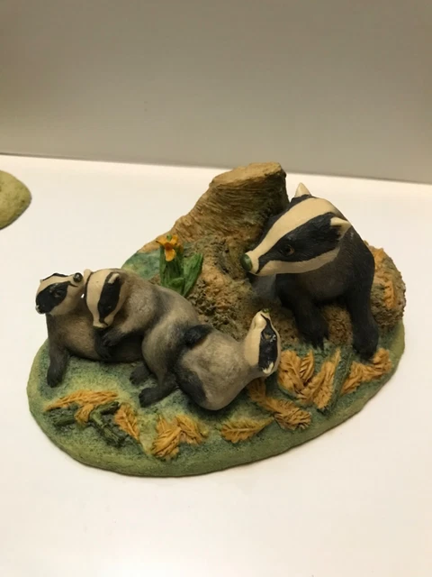 BORDER FINE ARTS Badger Family WW13 £16.32 - PicClick UK
