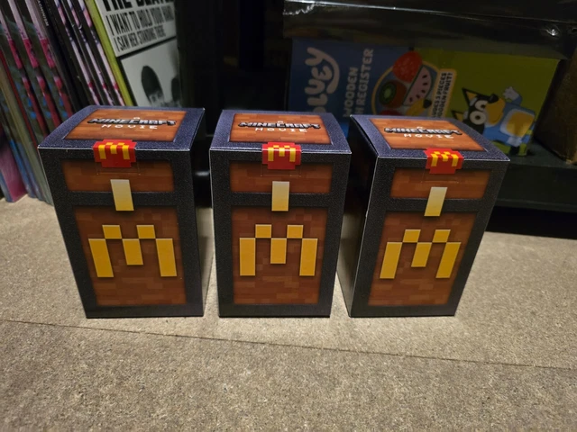 MINECRAFT MOVIE MCDONALD'S Happy Meal Toys 2025 - Bundle of 3 - NEW ...