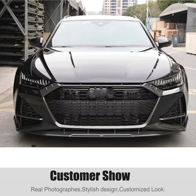 FOR AUDI RS6 C8 Avant 2019-2022 Dry Carbon Front Grille Frame Outline ...