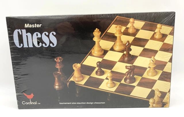 NEW MASTER CHESS Set Game By Cardinal Tournament Size Staunton Design ...