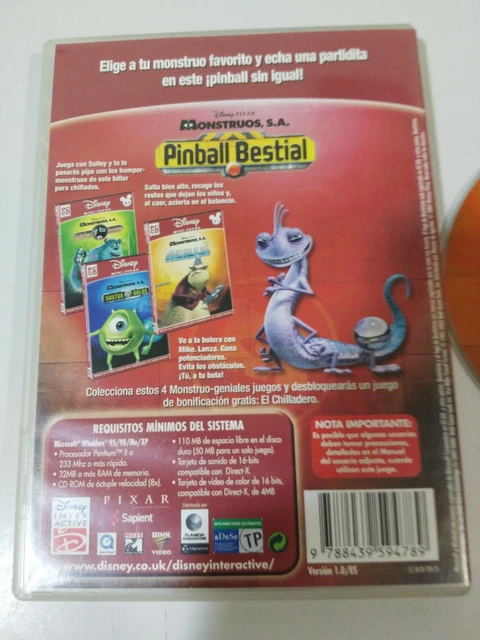 MONSTRUOS S.A. PINBALL BESTIAL DISNEY PIXAR juego PC CD-ROM Édition ...