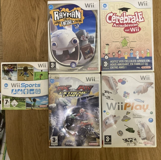 5 JEUX CONSOLE WII PAL Cérébrale Académie, MX vs ATV Extreme, Rayman ...