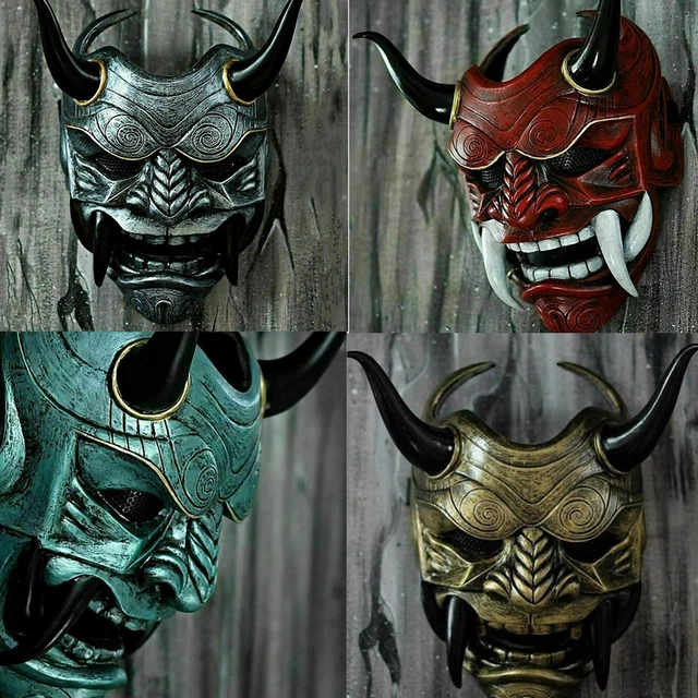 HALLOWEEN JAPANESE HANNYA Demon Oni Samurai Noh Kabuki Prajna Devil ...
