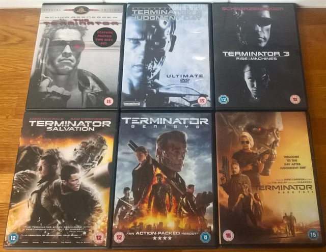 TERMINATOR COMPLETE DVD Set 2 3 Salvation Genisys Dark Fate ...
