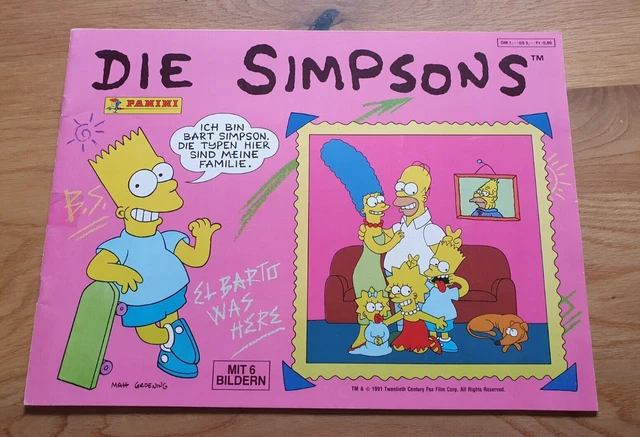 PANINI SIMPSONS BLANK Album Blank Album Empty Sticker Poster Album £7. ...