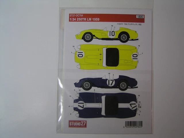 DECALS STUDIO 27 1/24 Ferrari 250TR NEU und original Verpackt EUR 25,00 ...