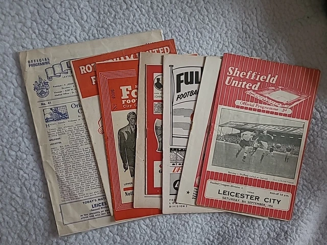 8 X LEICESTER City Away Programmes 1956-1957 £14.00 - PicClick UK