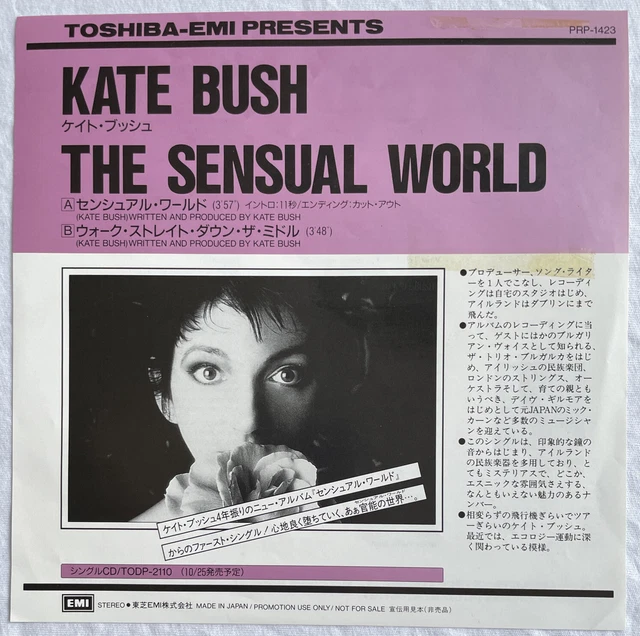 KATE BUSH -THE Sensual World- Rare Japanese White Label Promo 7" Vinyl ...