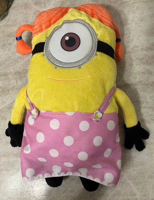 DESPICABLE ME MINION Made Plush Pigtails Girl In Pink Polka Dot Dress £ ...
