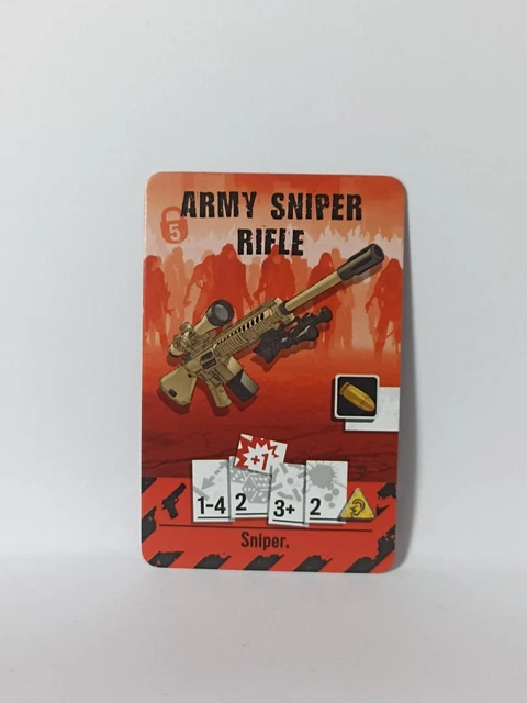 ARMY SNIPER RIFLE EQUIPMENT CARD FORT HENDRIX (English) Zombicide 2nd ...
