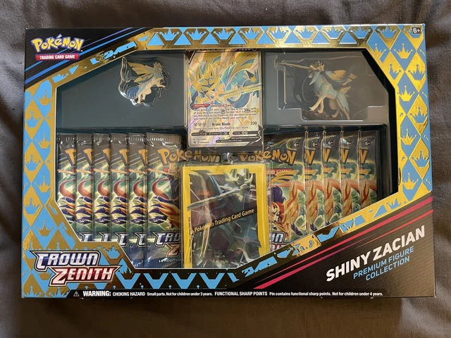 POKEMON CROWN ZENITH Shiny Premium Figure Collection Box ZACIAN x1 £49. ...