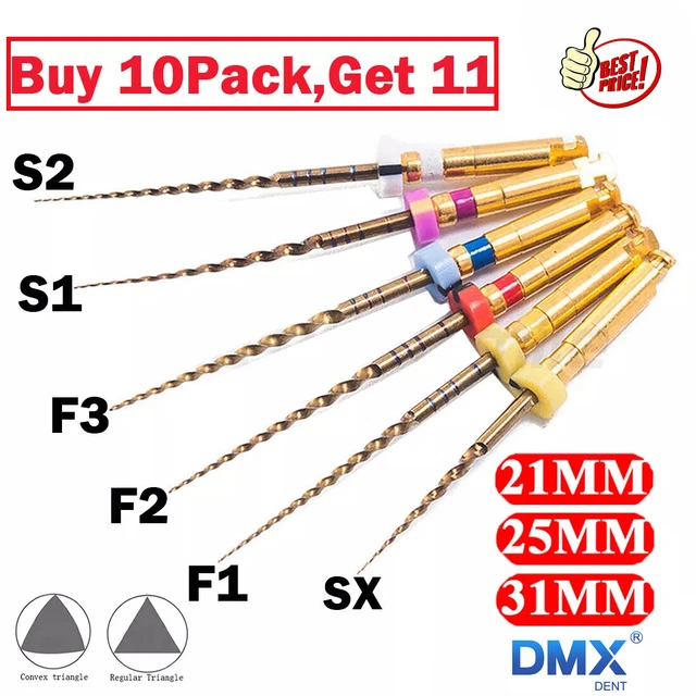 DENTAL ENDO ROTARY Files X-Pro Gold Taper NITI Endodontic Root Files ...