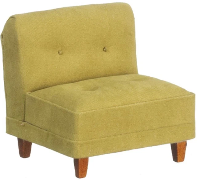 MAISON DE POUPÉES Vert Chausson Chaise Mi Siècle JBM Miniature Meuble de Salon EUR 103,60 ...