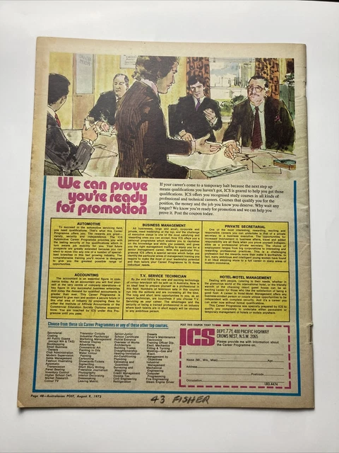 AUSTRALASIAN POST MAGAZINE Aug 9 1973 Elizabeth Taylor Diana Ross ...