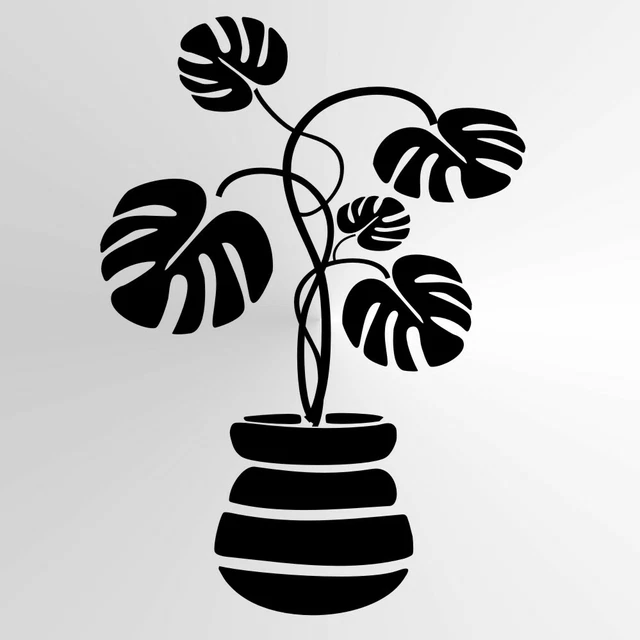 MONSTERA PLANT POCHOIR réutilisable A3 A4 A5 décoration murale ...