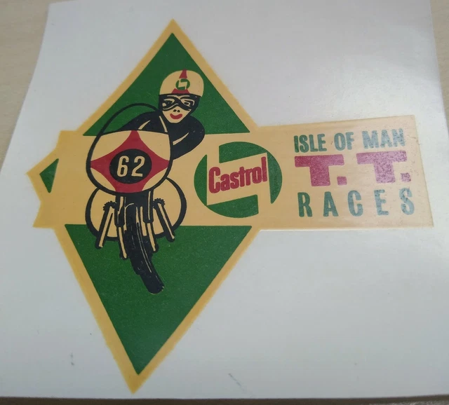 ISLE OF MAN TT Races 1962 / Castrol - Original NOS Water Transfer ...