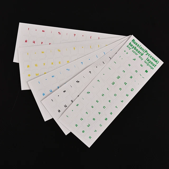 RUSSIAN KEYBOARD LAYOUT Sticker Letters Alphabet For Laptop Tablet PC ...