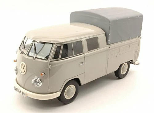 VW VOLKSWAGEN T1 Double Cabin Light Grey 1:18 Model Premium Classixxs £ ...