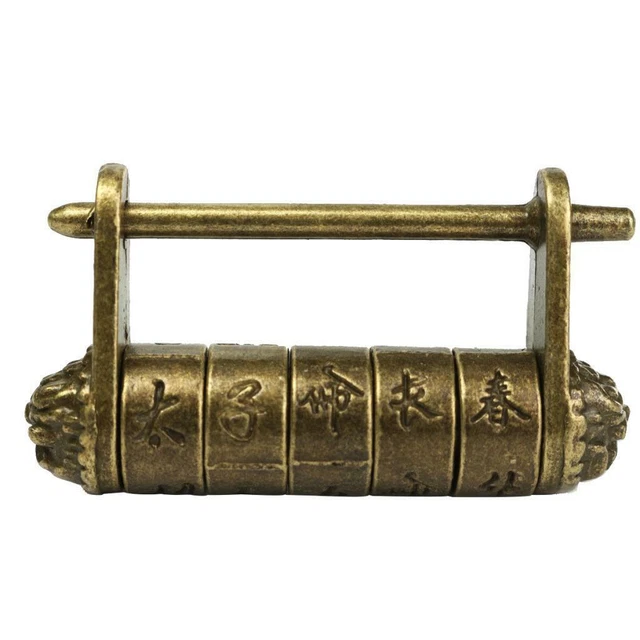 DOOR CABINET CHINESE Characters Word Password Combination Padlock Lock ...