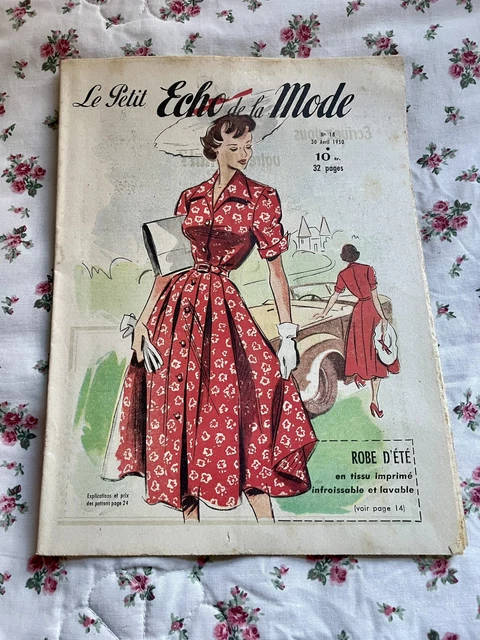 VINTAGE FRENCH MAGAZINE le petit echo de la mode fashion edition 1950 £ ...
