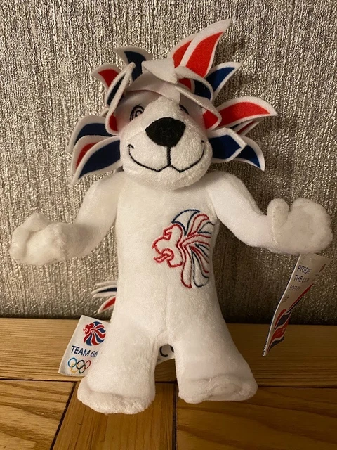 LONDON 2012 OLYMPICS Team GB mascot, Pride the Lion. New white soft toy ...