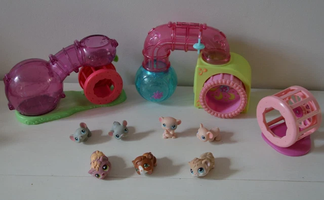 LOT FIGURINE ANIMAUX My Littlest Pet shop LPS HASBRO Habitrail Hamster ...