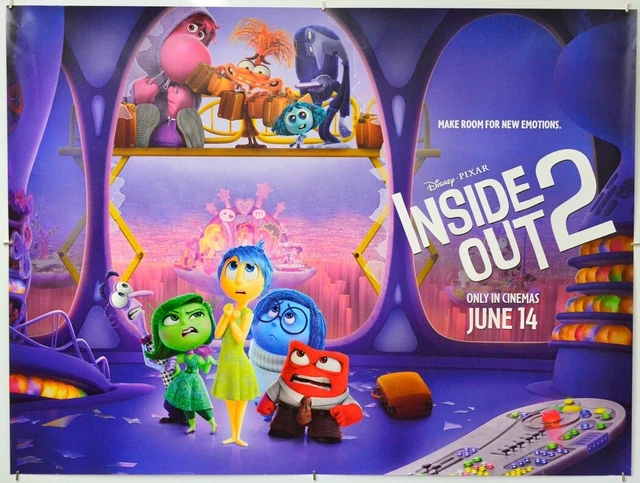 INSIDE OUT 2 (2024) Original Cinema Quad Movie Poster - Disney Pixar £8.99 - PicClick UK