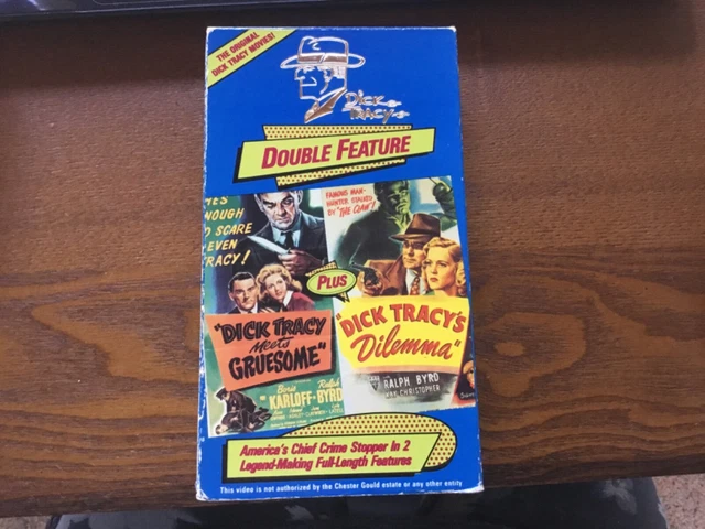 DICK TRACY DOUBLE Feature Vhs (1990, B&W, Vhs EUR 5,97 - PicClick FR