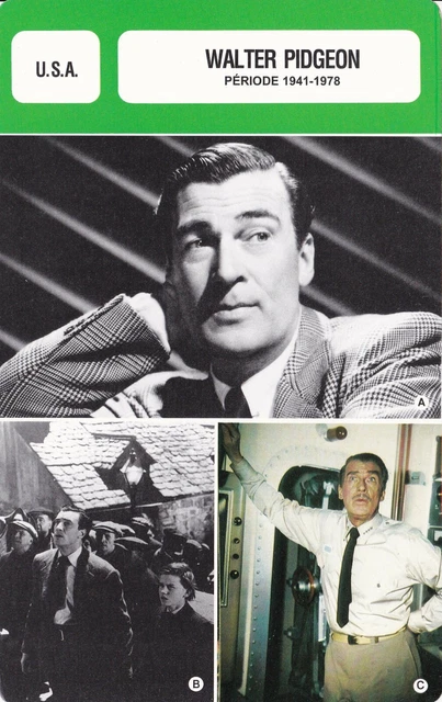 FICHE CINEMA : Walter Pidgeon (1941-78) EUR 1,00 - PicClick FR