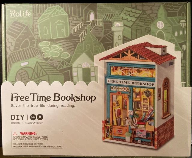 ROLIFE FREE TIME Bookshop DIY model kit for age 14+ by Robotime £16.00 ...