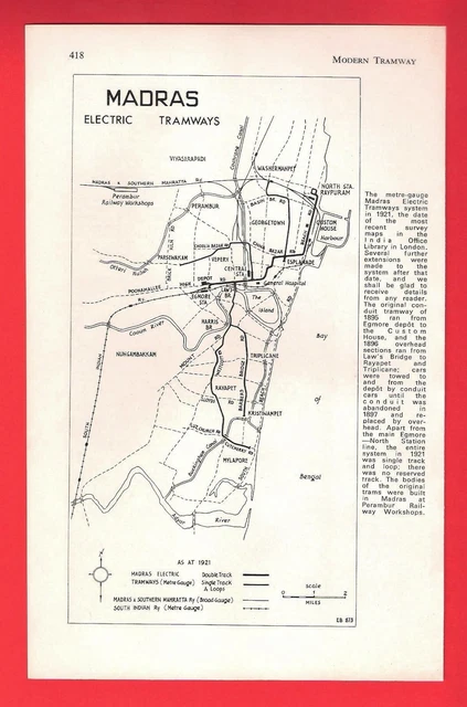 TRAMWAY MAGAZINE EXTRACT 1973 ~ Madras Electric Tramways - History ...
