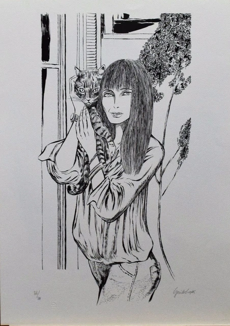 CREPAX GUIDO- "Bianca e il gatto" serigrafia EUR 140,00 - PicClick IT