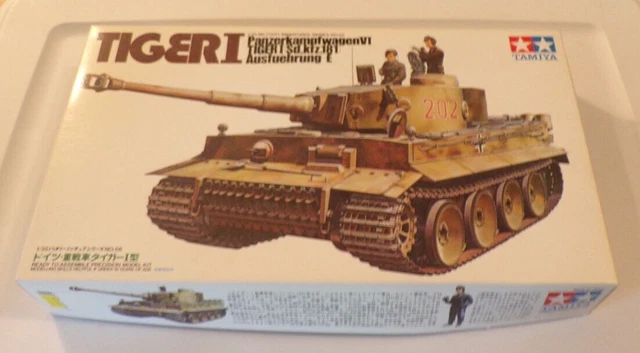 LOOK TAMIYA TIGER I Military Miniature Series Scale 1/35 Model Kit Has ...
