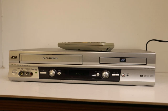 LECTEUR DVD JVC HR-XV1EK MAGNÉTOSCOPE VHS CASSETTE VIDÉO Silver Recorder non vérifié 01-004 EUR ...