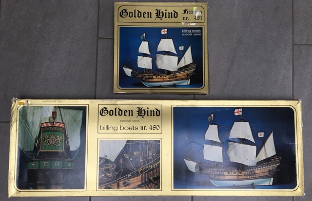 BILLING BOATS GOLDEN Hind Nr 480 and 481 Accessories Wooden Model Kit £ ...