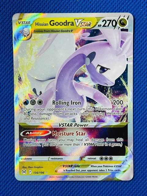 POKÉMON HISUIAN GOODRA VSTAR - 136/196 Ultra Rare Origine Perdue Neuf ...