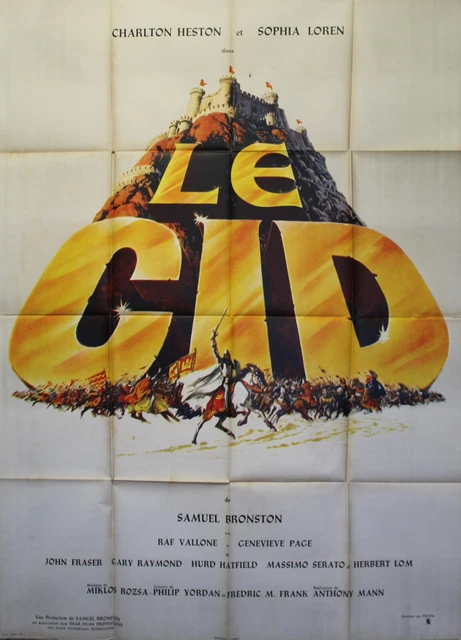 &LE CID& AFFICHE originale 1960 (CHARLTON HESTON, Sophia LOREN ...