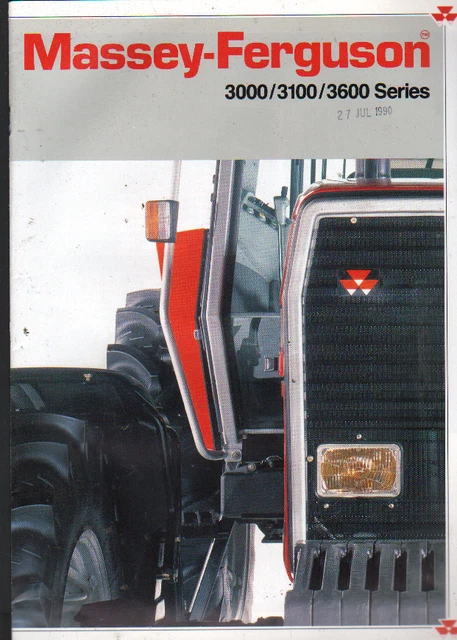 MASSEY FERGUSON 3000/3100/3600 Series Tractor Brochure Leaflet £7.50 - PicClick UK