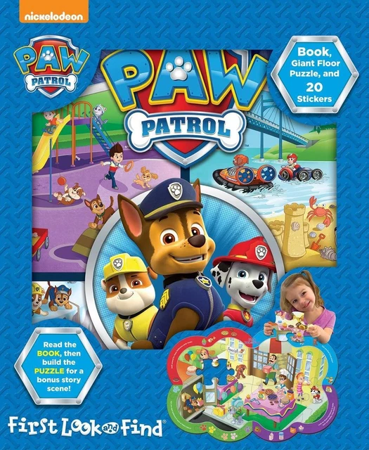 NICKELODEON PAW PATROL: First Look and Find Book, Giant Floor Puzzle ...