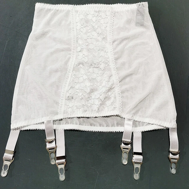 WEISS WAIST VINTAGE Girdle Mieder Hüfthalter 6-Straps Strumpfhalter ...