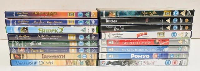 16 DVDS CHILDREN Kids, Family, Disney, Studio Ghibli, Dreamworks, Job ...