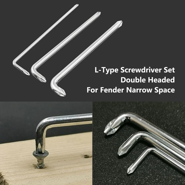 FENDER NARROW SPACE Elbow Bend Screwdriver Double Headed Screwdriver ...