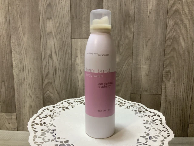 BATH BODY WORKS Sun-ripened Raspberry Foam Burst Body Wash 6.8oz Rare ...